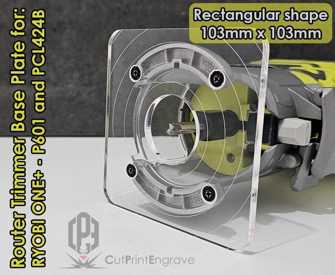 Rectangular Router Trimmer Base Plate for Ryobi One+ 18v P601 Pcl4424 ...