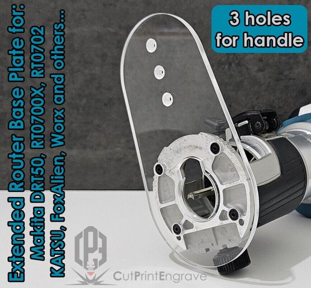 Extended Router Sub Base Plate for Makita Trimmer Router 18v Drt50 ...