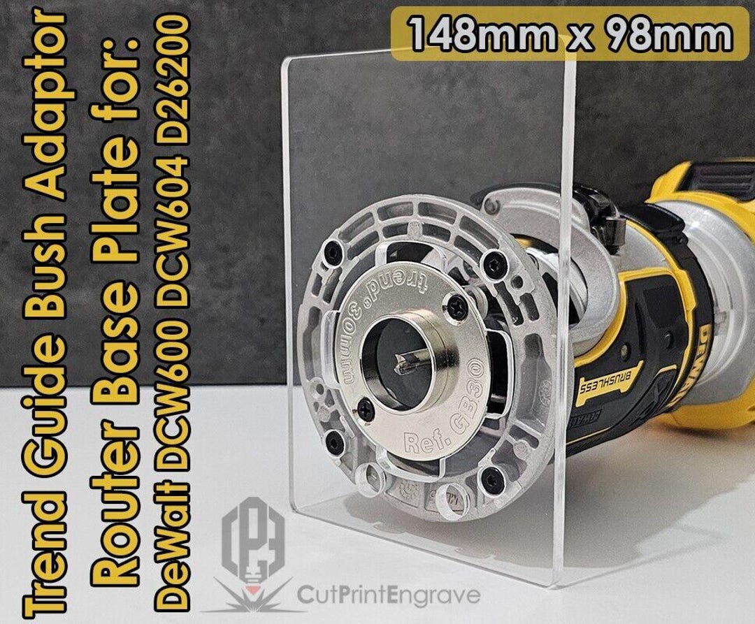 Dewalt Dcw600 Trimmer Router Trend Guide Bush Adaptor Base Plate ...