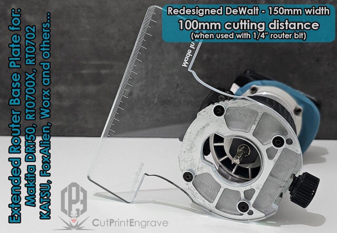 Redesigned Makita Router Base Plate for Drt50 Rt0700x Rt0702 Katsu Worx ...