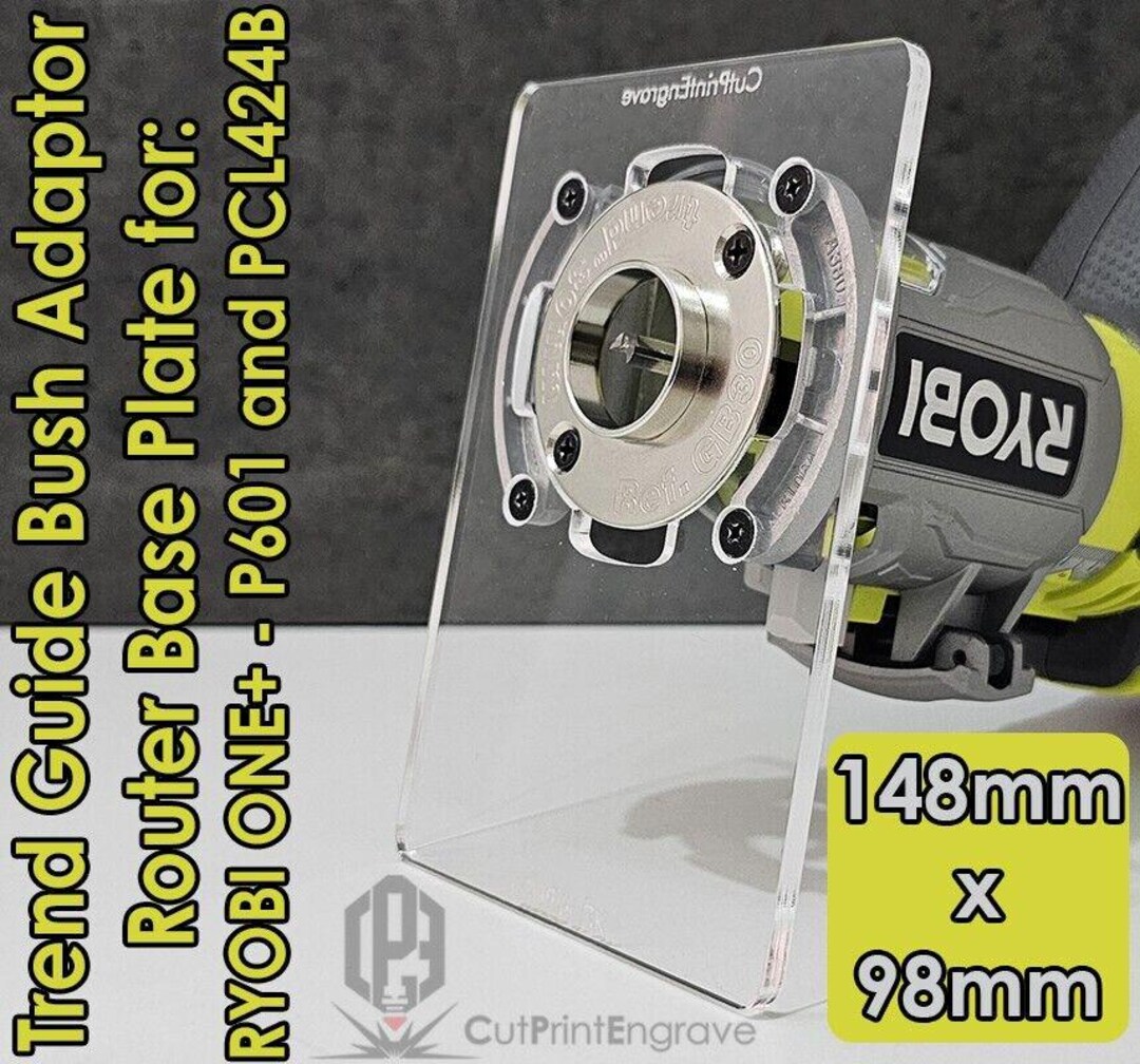 Ryobi One 18v P601 Pcl4424b Trimmer Router Trend Guide Bush Adaptor ...