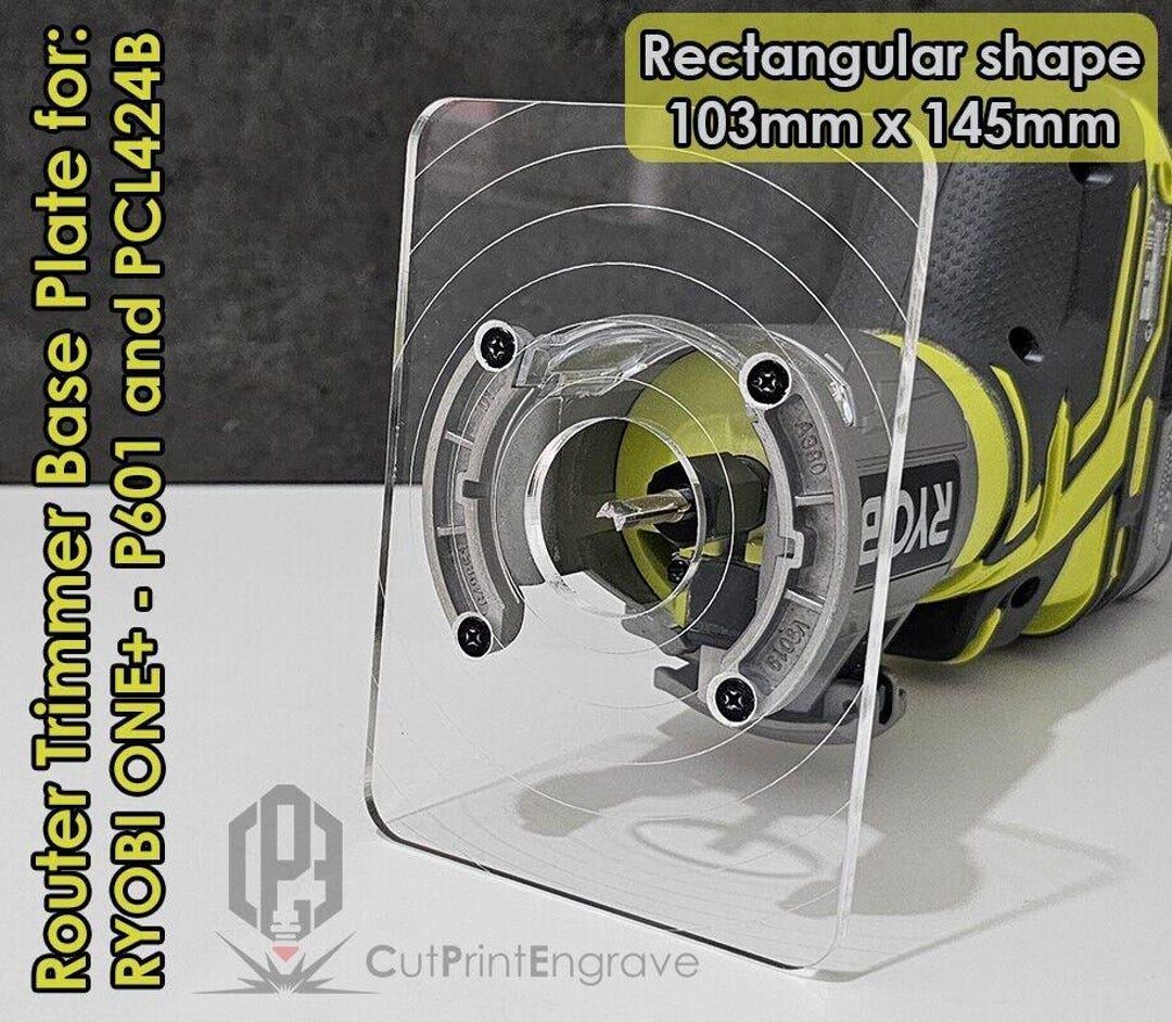 Rectangular Router Trimmer Base Plate for Ryobi One 18v P601 Pcl4424 ...