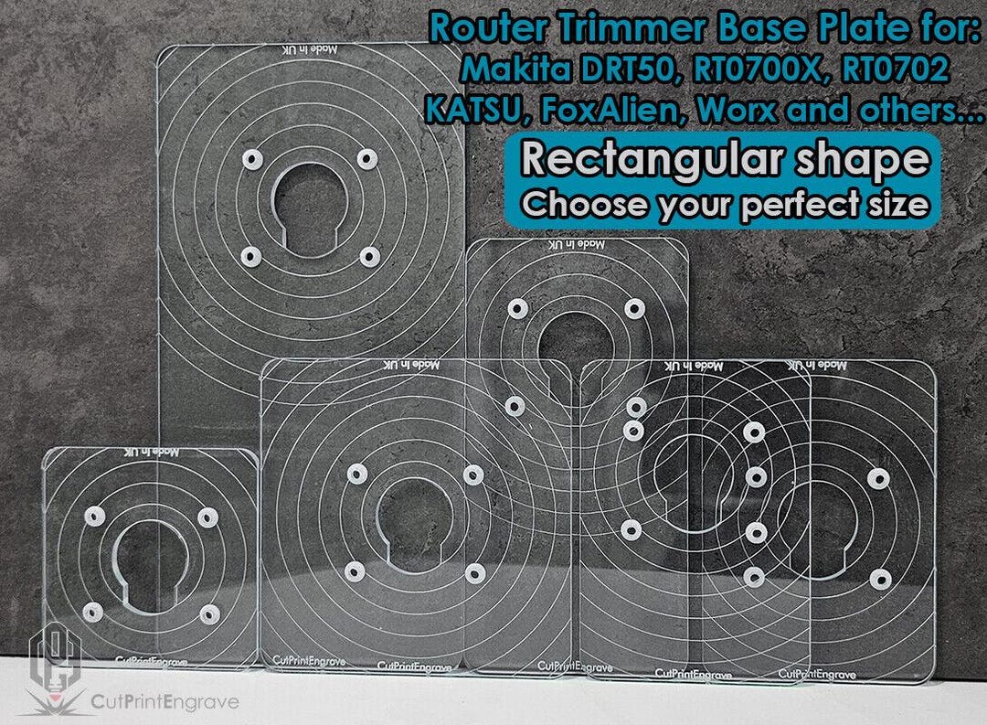 Rectangular Router Base Plate for Makita Drt50 Rt0700x Rt0702 Katsu ...