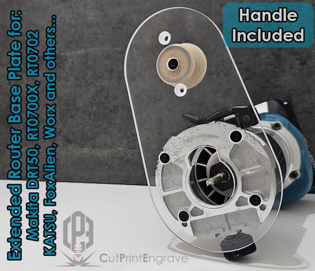 Extended Router Sub Base Plate for Makita Trimmer Router 18v Drt50 ...