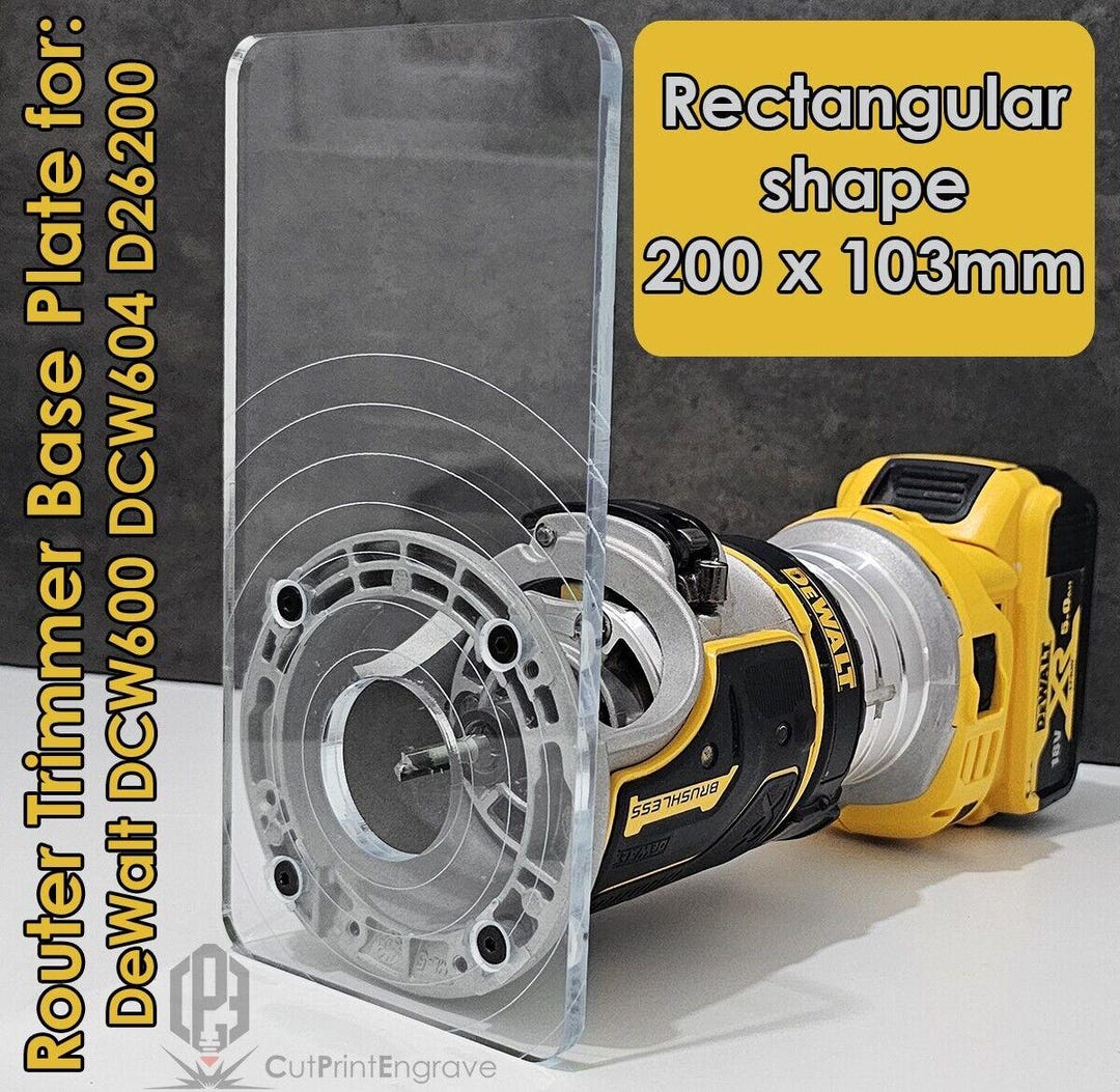 Placa base para fresadora de forma rectangular para dewalt dcw600 ...