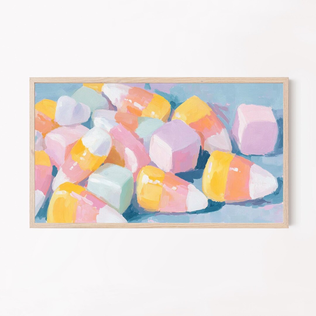 Pastel Candy Corn Digital Art | Whimsical Halloween Print for Samsung ...