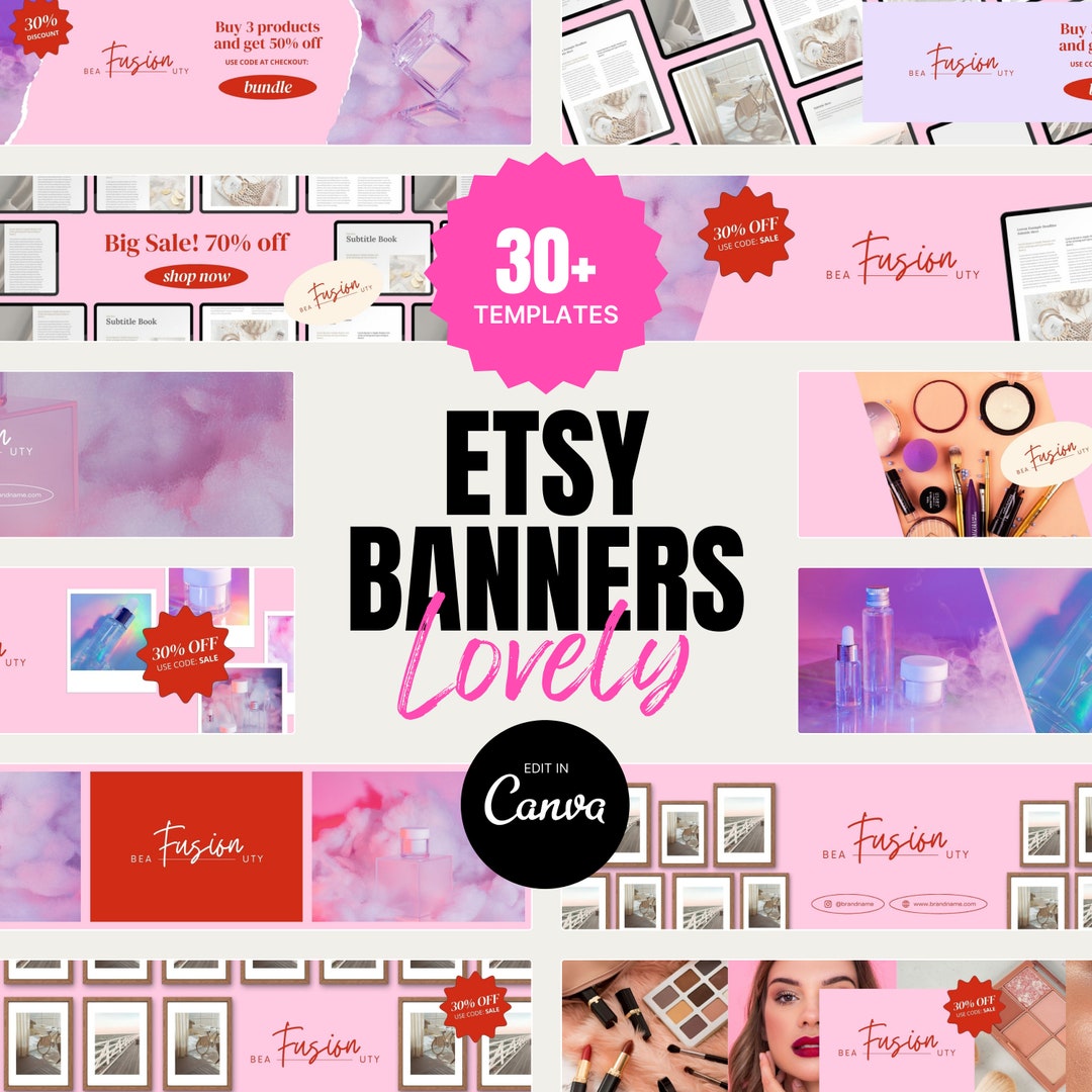 Etsy Banner Template, Etsy Shop Kit, Etsy Canva Template, Etsy Listing ...