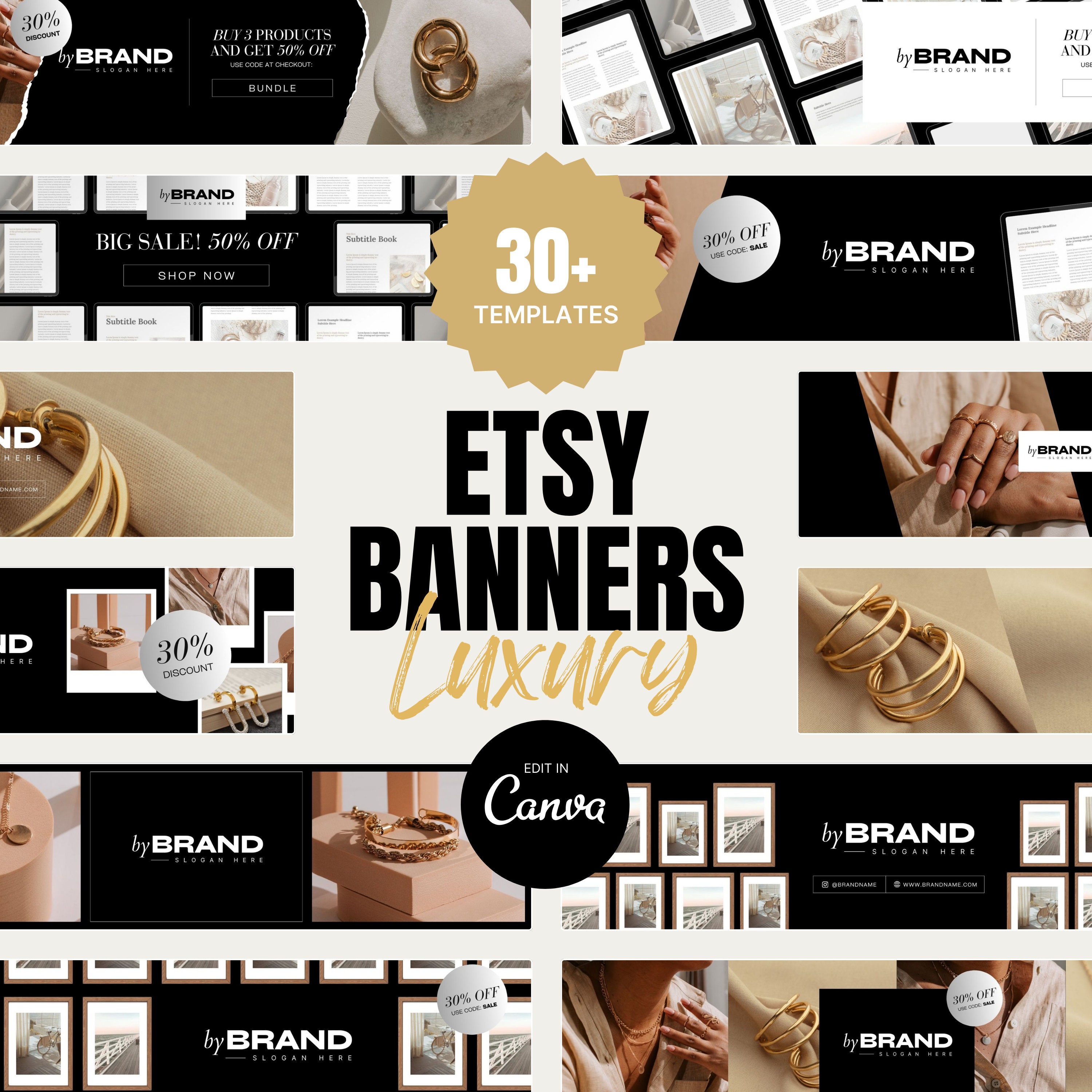 Etsy Banner Template, Etsy Shop Branding Kit, Etsy Canva Template ...