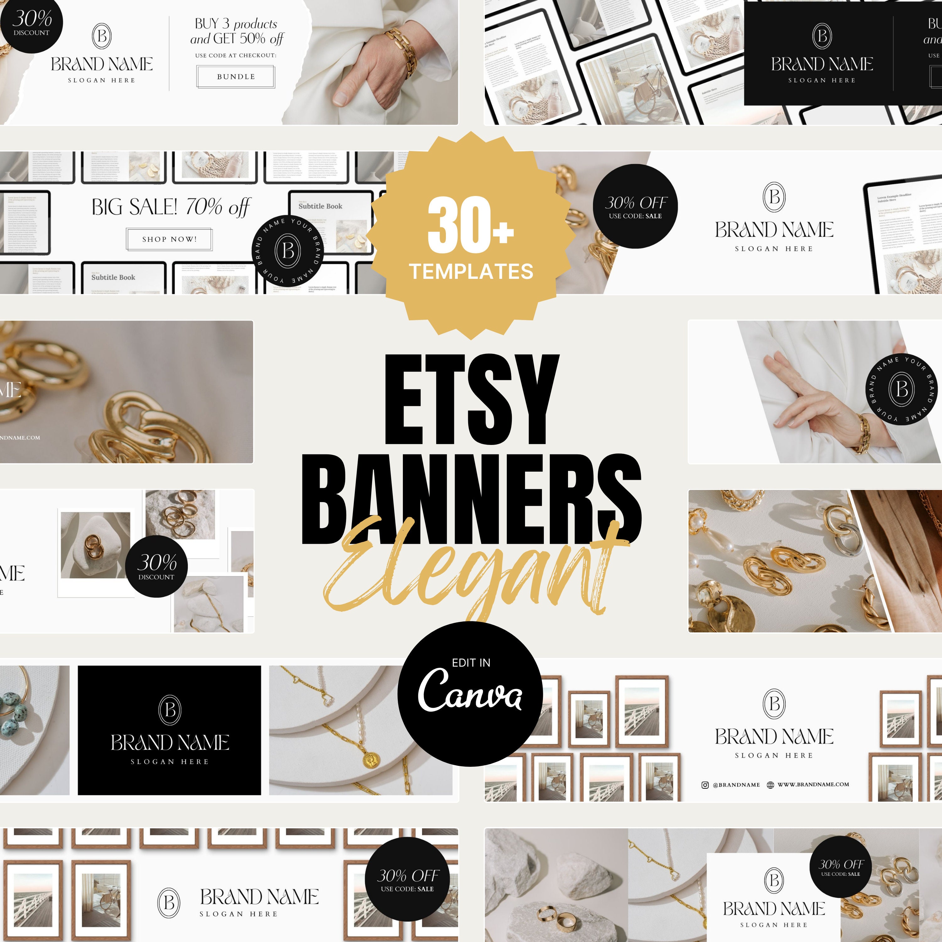 Etsy Banner Template, Etsy Shop Kit, Etsy Canva Template, Etsy Listing ...
