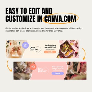 Etsy Banner Template, Etsy Shop Branding Kit, Etsy Canva Template ...