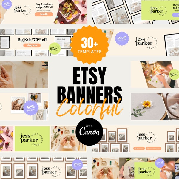 Etsy Listing Templates, Etsy Shop Branding Kit, Etsy Canva Template ...