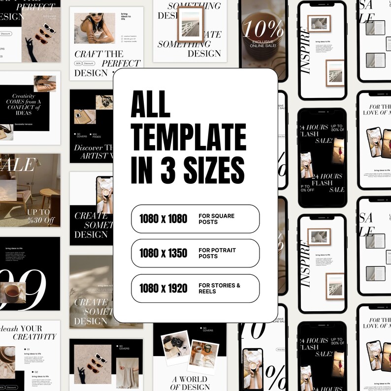 Luxury Instagram Canva Templates: 950+ Social Media Posts (digital ...