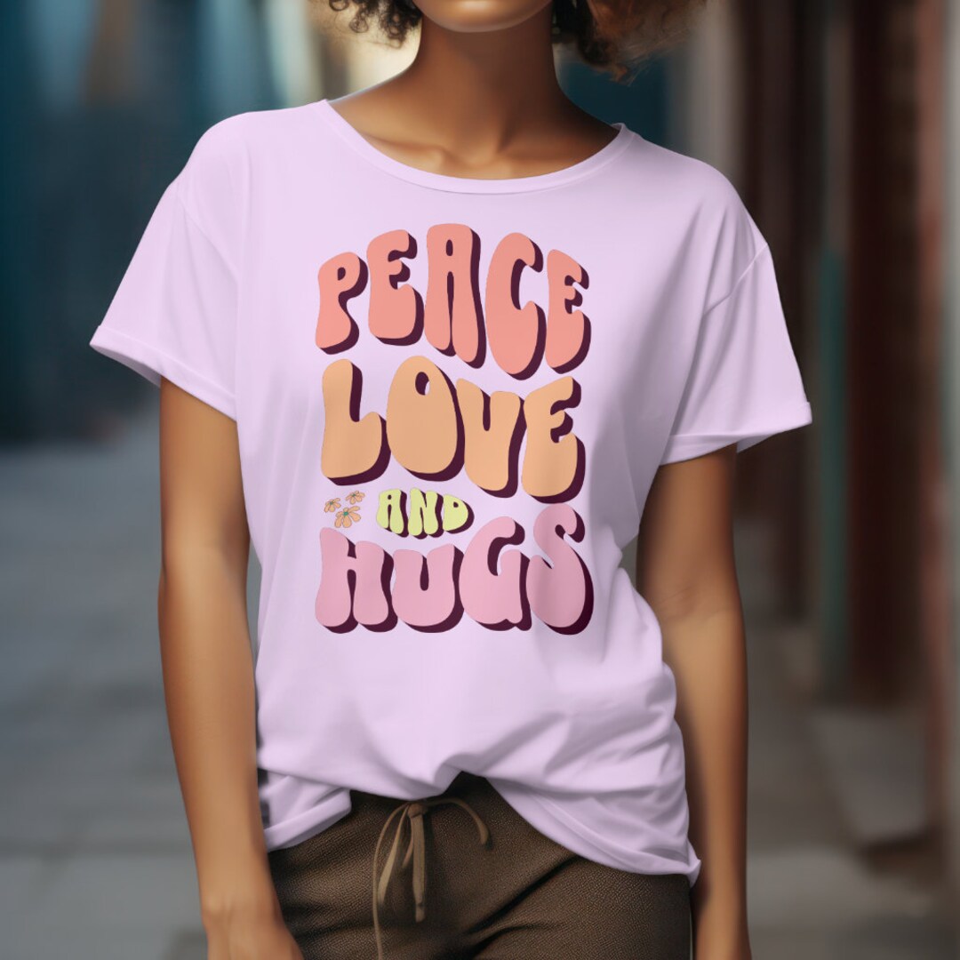 Peace Love and Hugs Svg, Peace Love Png, Valetine's Day, Hugs and Love ...