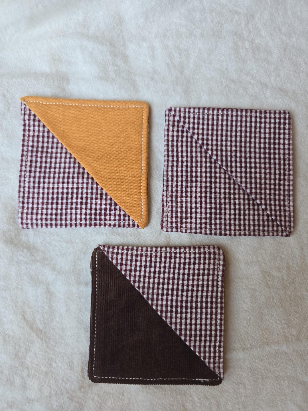 Fabric Corner Bookmark: Maroon Check Varieties - Etsy