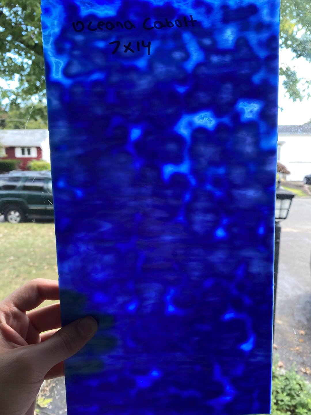 Oceana Cobalt Stained Glass - Etsy