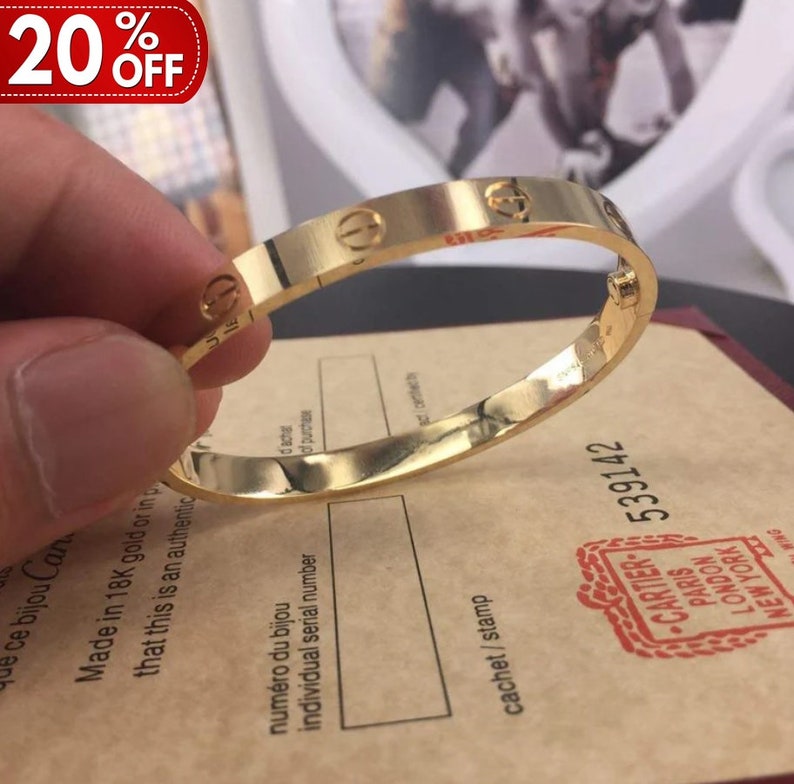 Women Gold Love Bracelet Dainty Screw Bracelet Rosegold Waterproof ...