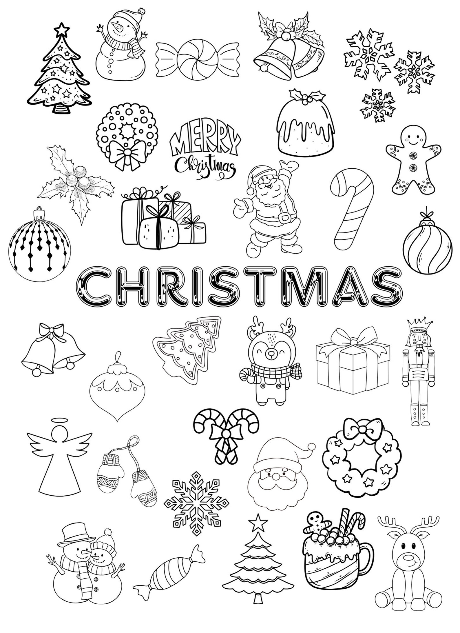Christmas Themed Coloring Book - Etsy