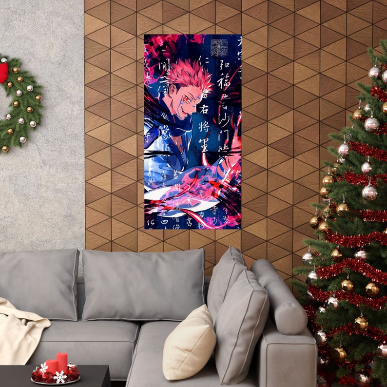 Ryomen Sukuna JJK Poster Print Ideal Anime and Manga Gift Colorful Wall ...