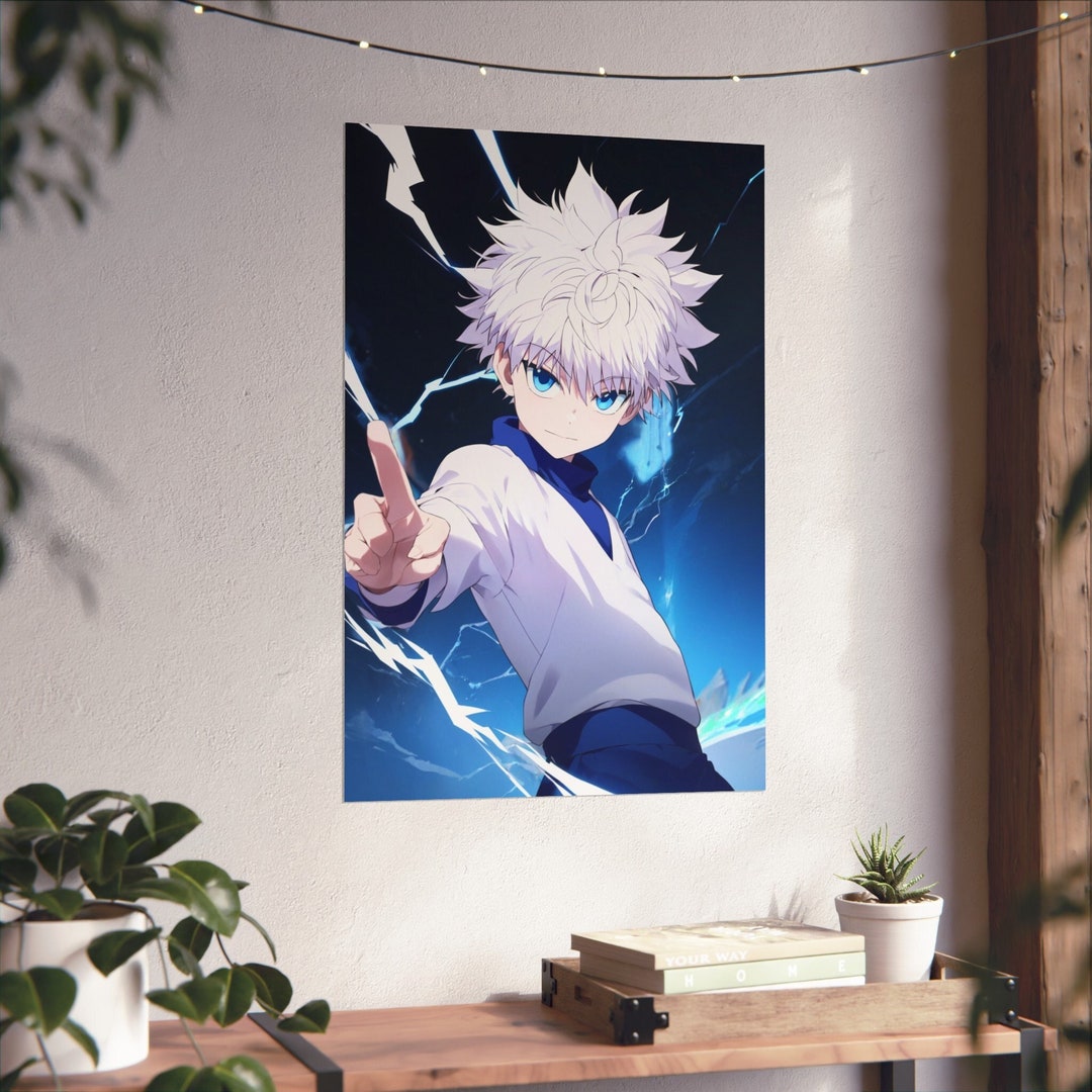 Killua Hunter X Hunter Poster Print Ideal Anime and Manga Gift Blue ...