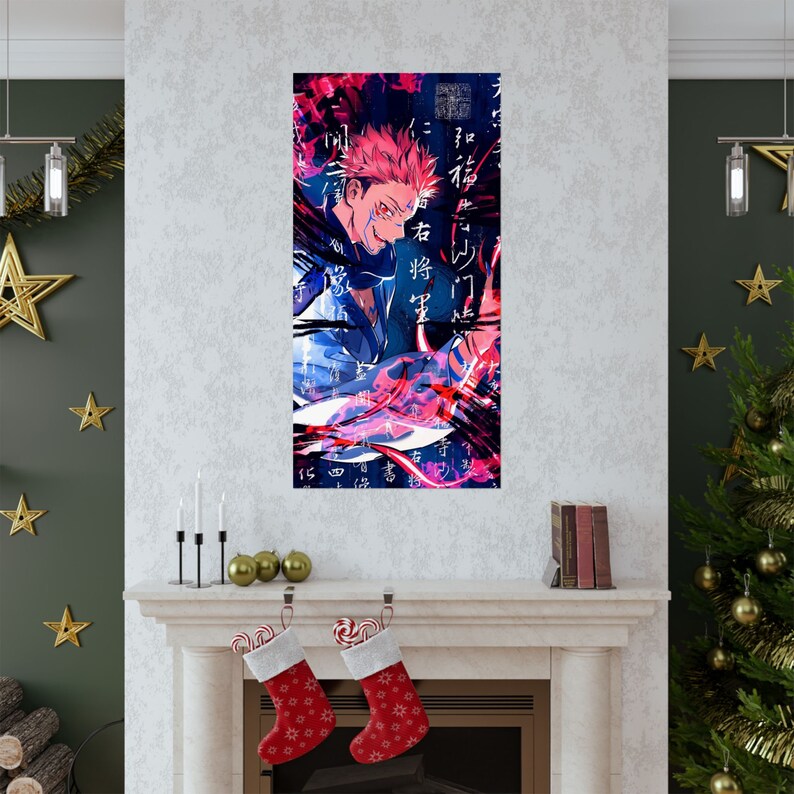 Ryomen Sukuna JJK Poster Print Ideal Anime and Manga Gift Colorful Wall ...