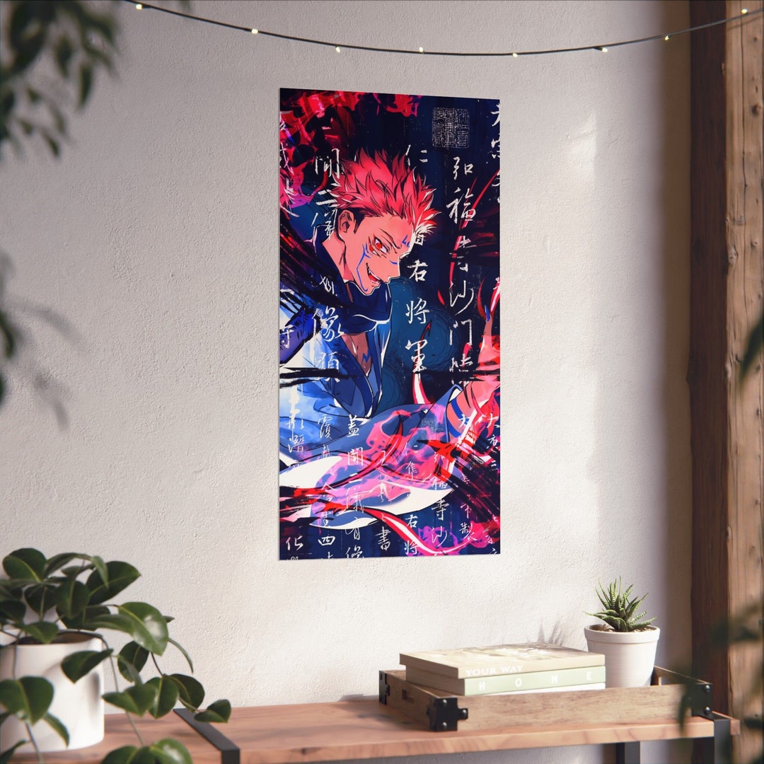 Ryomen Sukuna JJK Poster Print Ideal Anime and Manga Gift Colorful Wall ...