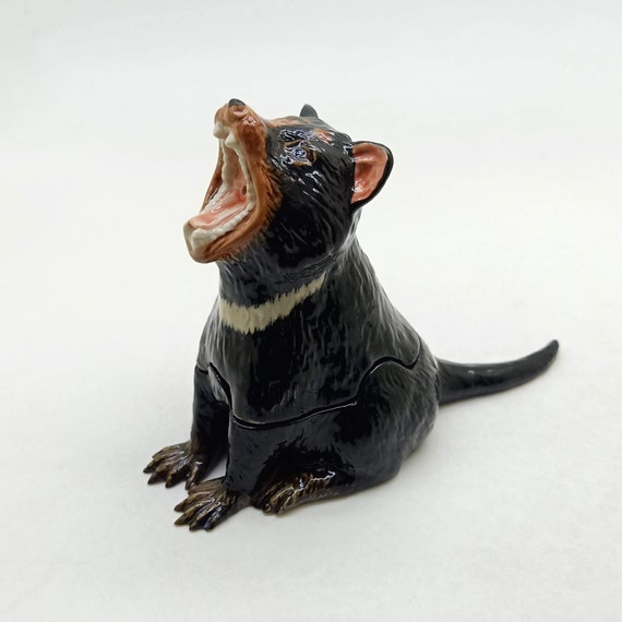 Tasmanian Devil Bear Ceramic Figurine Animal Salt Pepper - Etsy