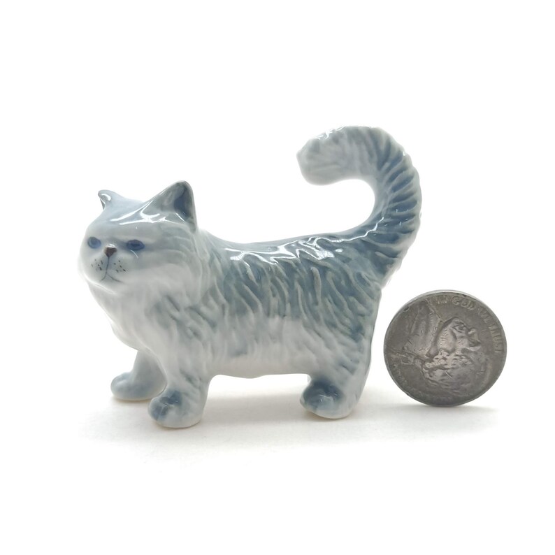 Persian Cat Ceramic Figurine Animal Miniature Statue - Etsy
