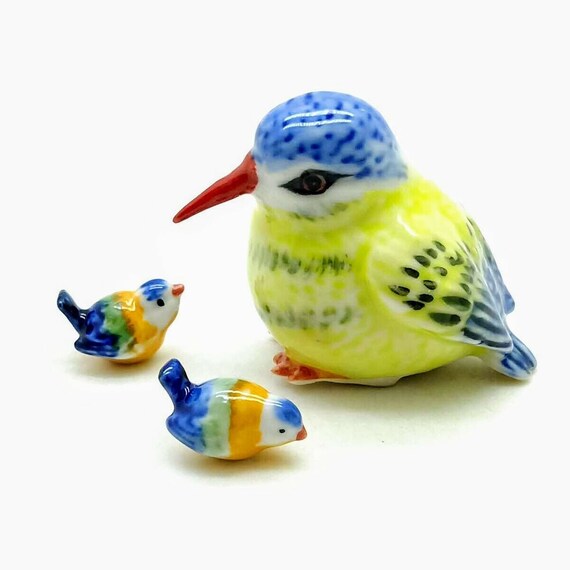 Set of 3 Sandpiper Bird Figurine Ceramic Animal Miniature | Etsy