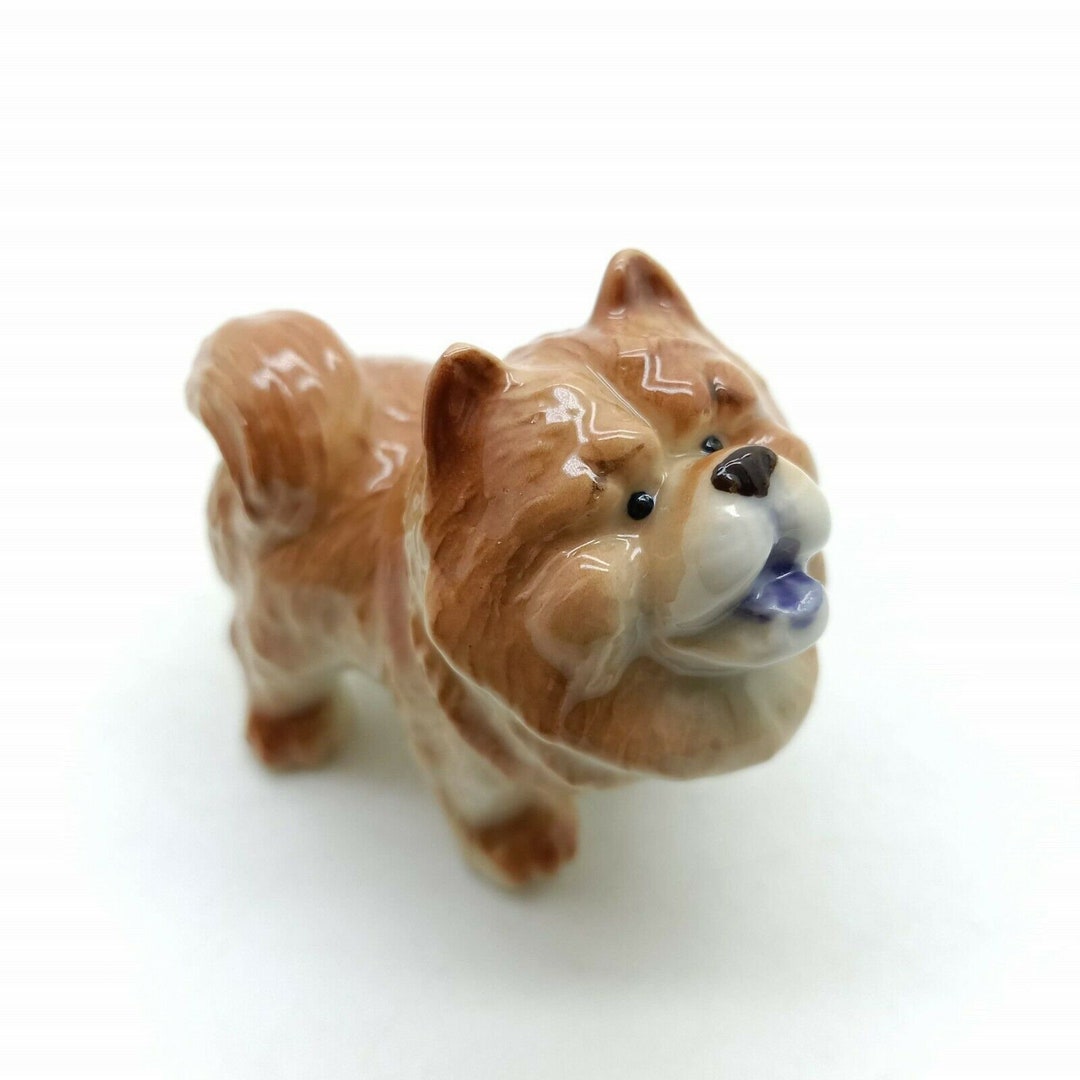 Hand-painted Ceramic Standing Brown Chow Chow Figurine - Etsy