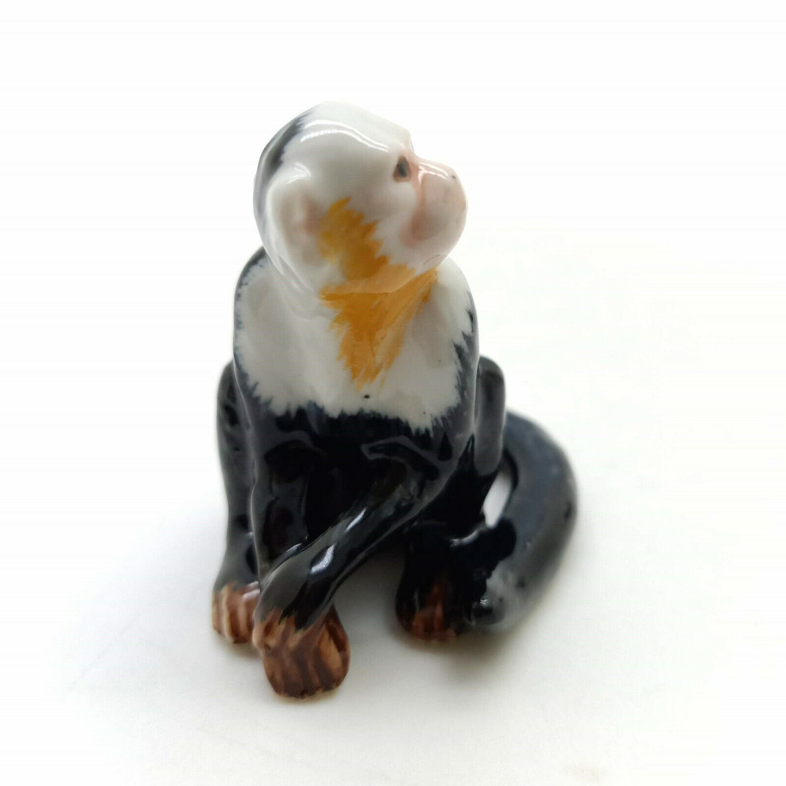 Set of 2 Capuchin Monkey Ceramic Figurine Animal Statue | Etsy