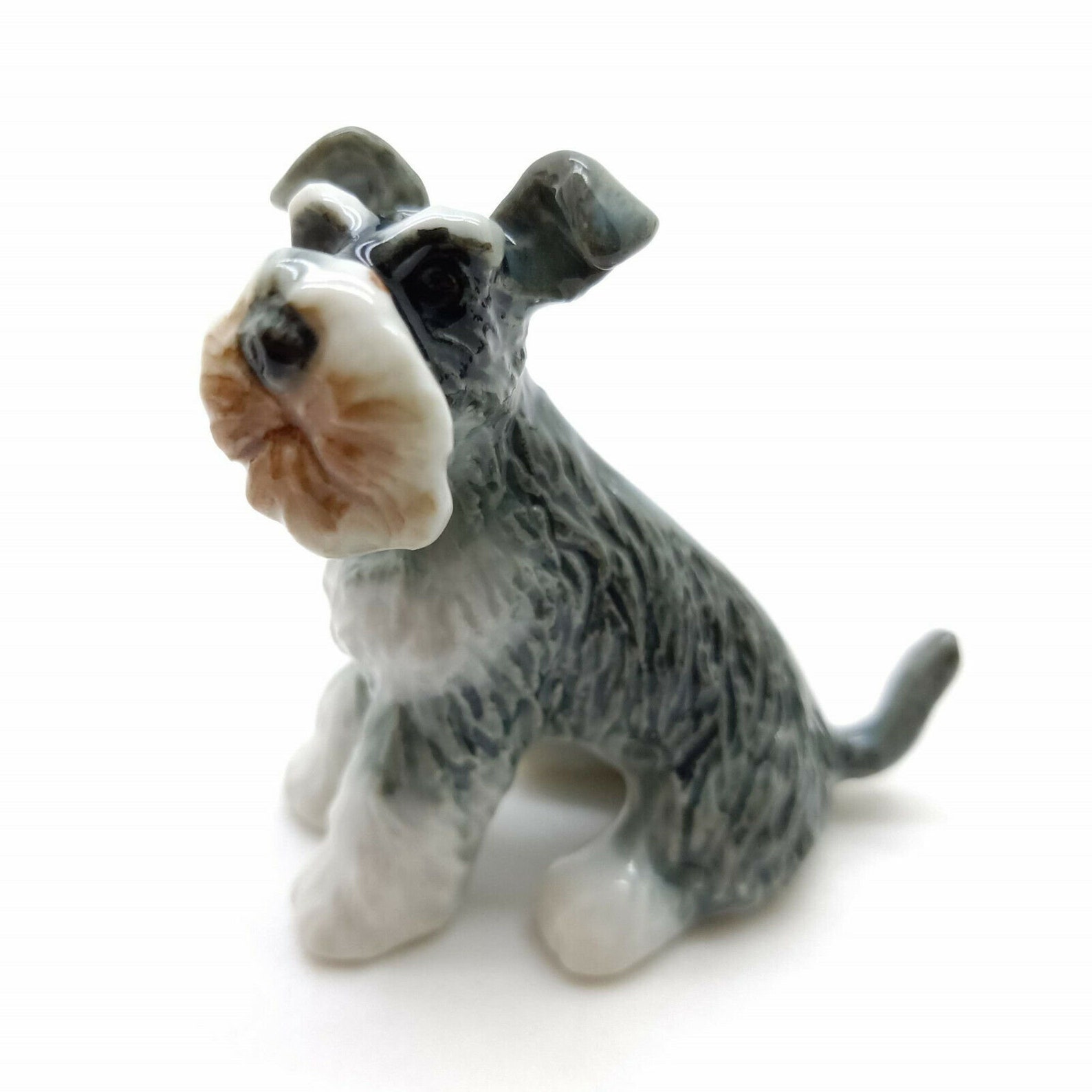 Set of 4 Schnauzer Dog Figurine Ceramic Animal Statue | Etsy