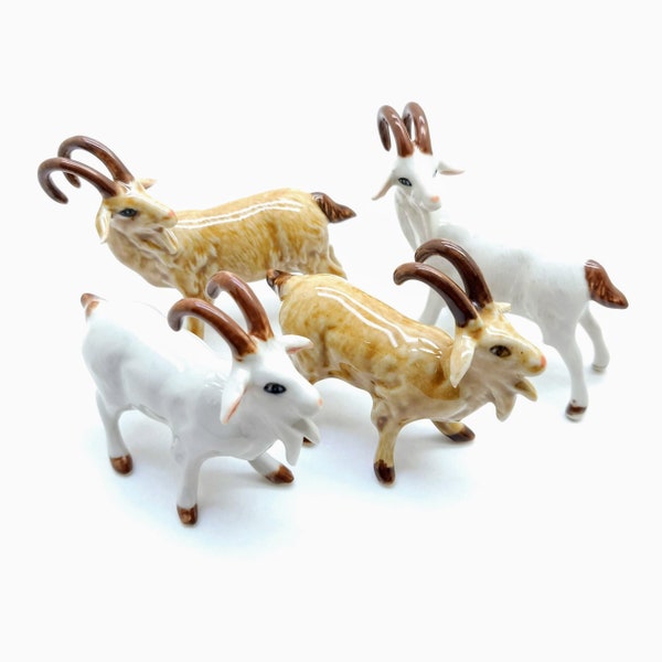 Porcelain Goat Figurine - Etsy