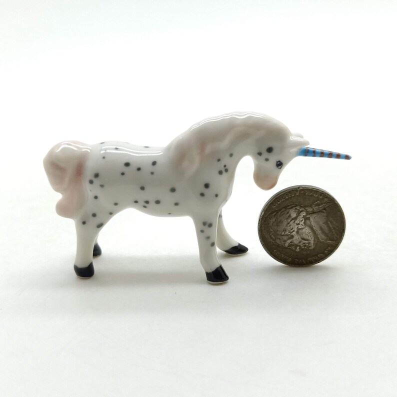 Unicorn Figurine Ceramic Animal Miniature Statue - Etsy