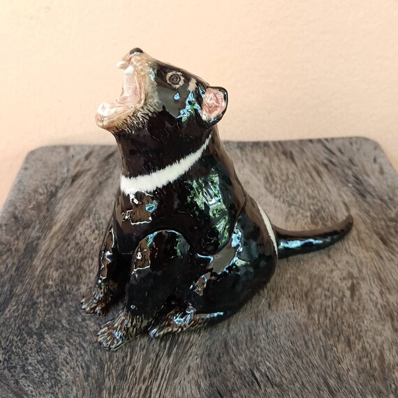 Tasmanian Devil Bear Ceramic Figurine Animal Salt Pepper | Etsy