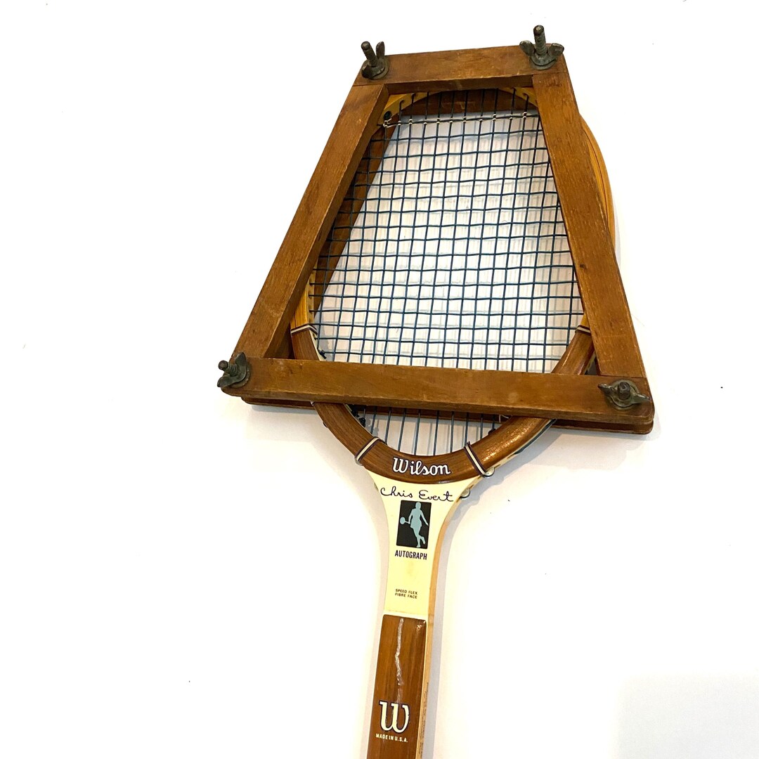 Vintage Wilson Chris Evert Tennis Racket in Wooden Press - Etsy