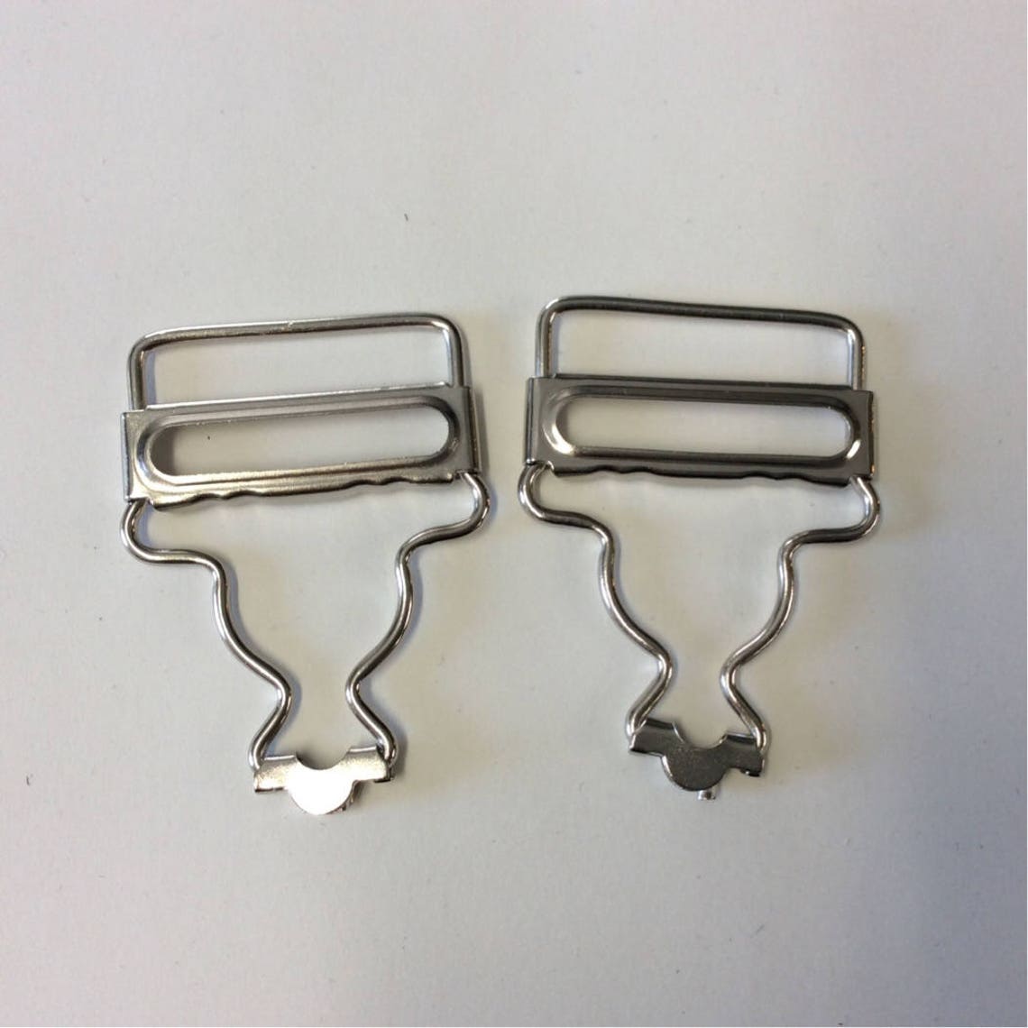 One Dozen Silver Nickle Metal Overall Clips | Etsy