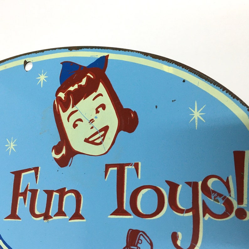 Vintage Reproduction Metal FUN TOYS roller skate sign | Etsy