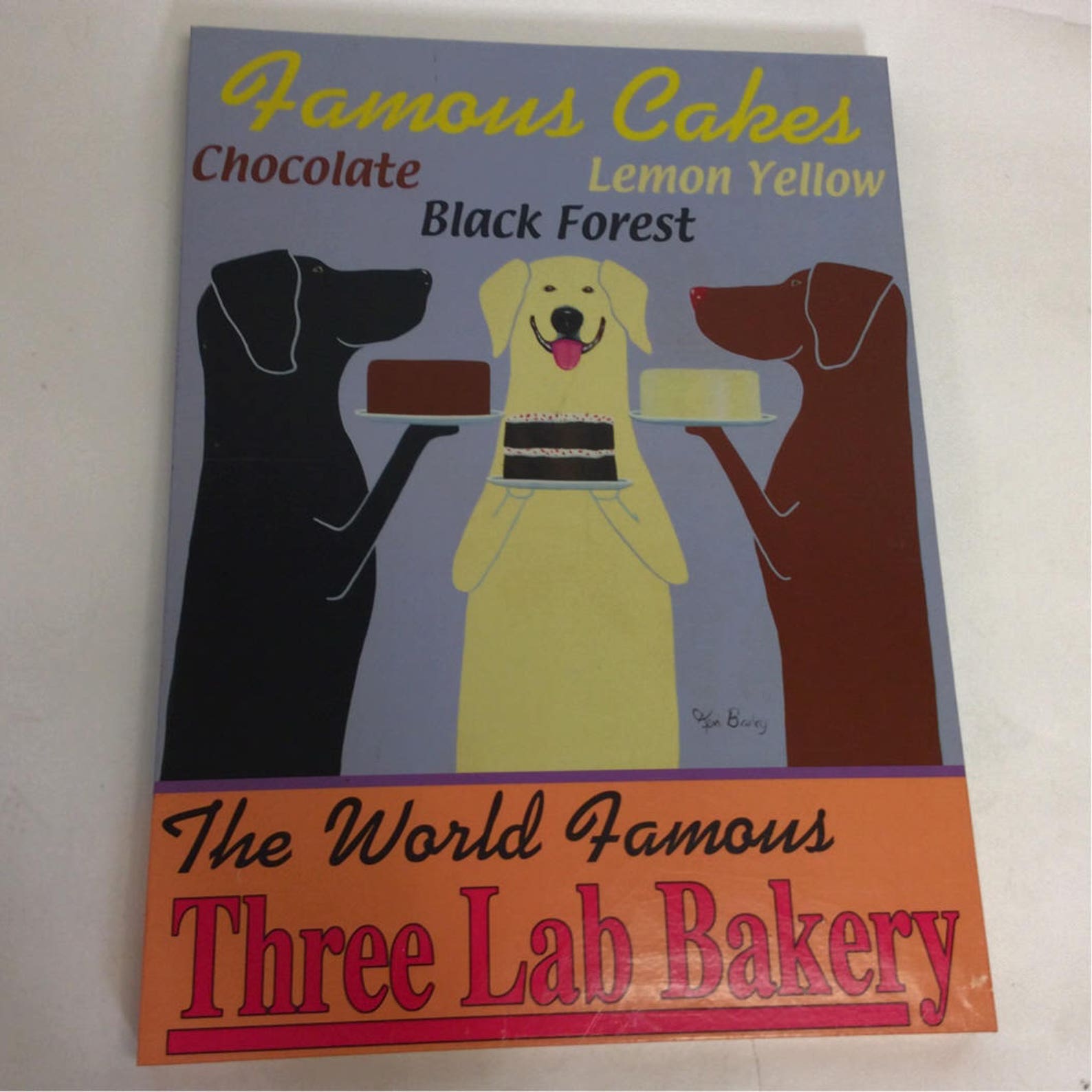 Big Pre-owned Famous Cakes Three Lab Bakery Ken Bailey Canvas | Etsy