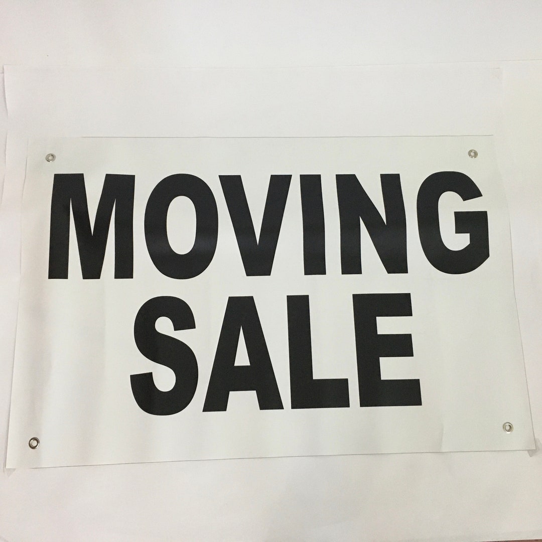 Bold Vinyl Banner MOVING SALE Sign 2 X 3 - Etsy