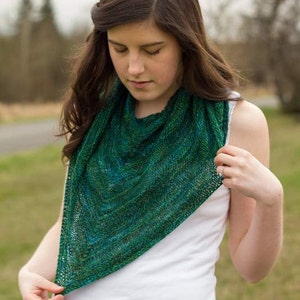 Slightly Purling Shawl PDF Knitting Pattern a Knit & Purl Triangle ...