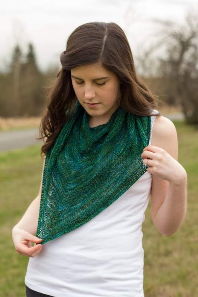 Slightly Purling Shawl PDF Knitting Pattern a Knit & Purl Triangle ...
