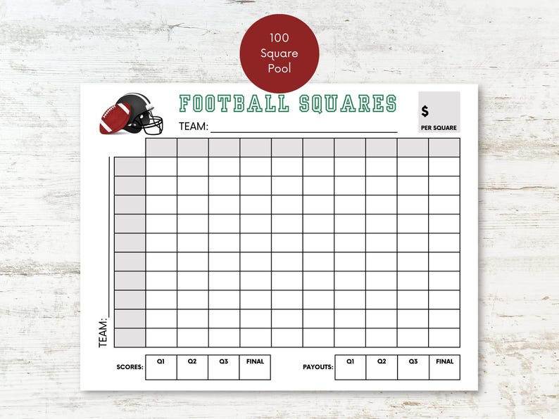 Football Pool Printable Games Bundle, Football Party Games, Football ...