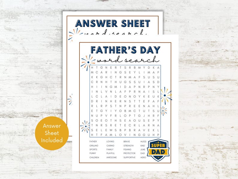 Father's Day Word Search Game Printable, Father's Day Printable Games ...