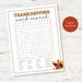 Thanksgiving Word Search Game Printable, Thanksgiving Printable Games ...