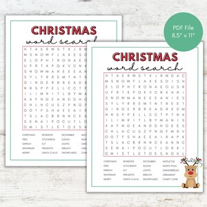 Christmas Word Search Game Printable, Christmas Printable Games ...