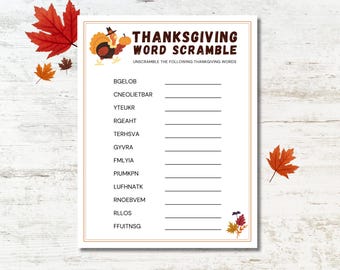 Thanksgiving Word Search Game Printable, Thanksgiving Printable Games ...