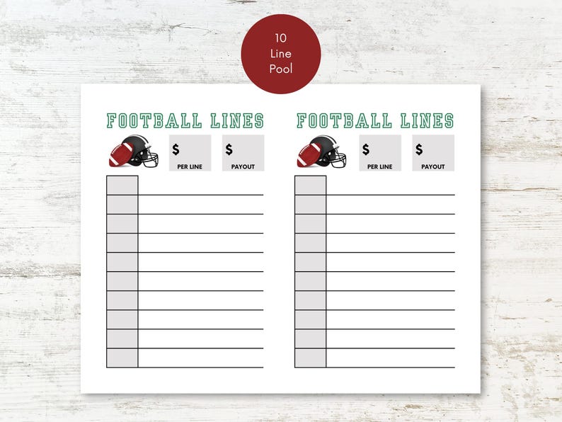 Football Pool Printable Games Bundle, Football Party Games, Football ...