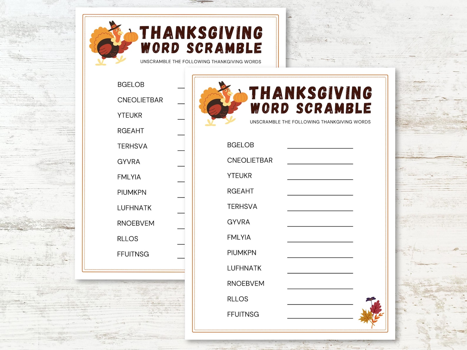 Thanksgiving Printable Games Bundle, Thanksgiving Games Printables ...