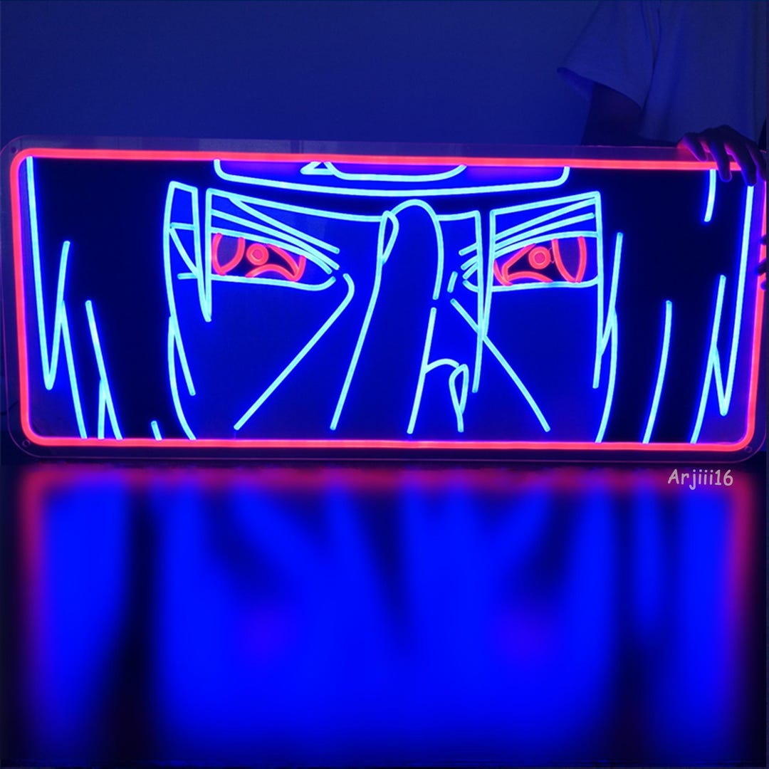 Anime Character Neon Sign, Anime Wall Art, Cartoon Bedroom Wall ...