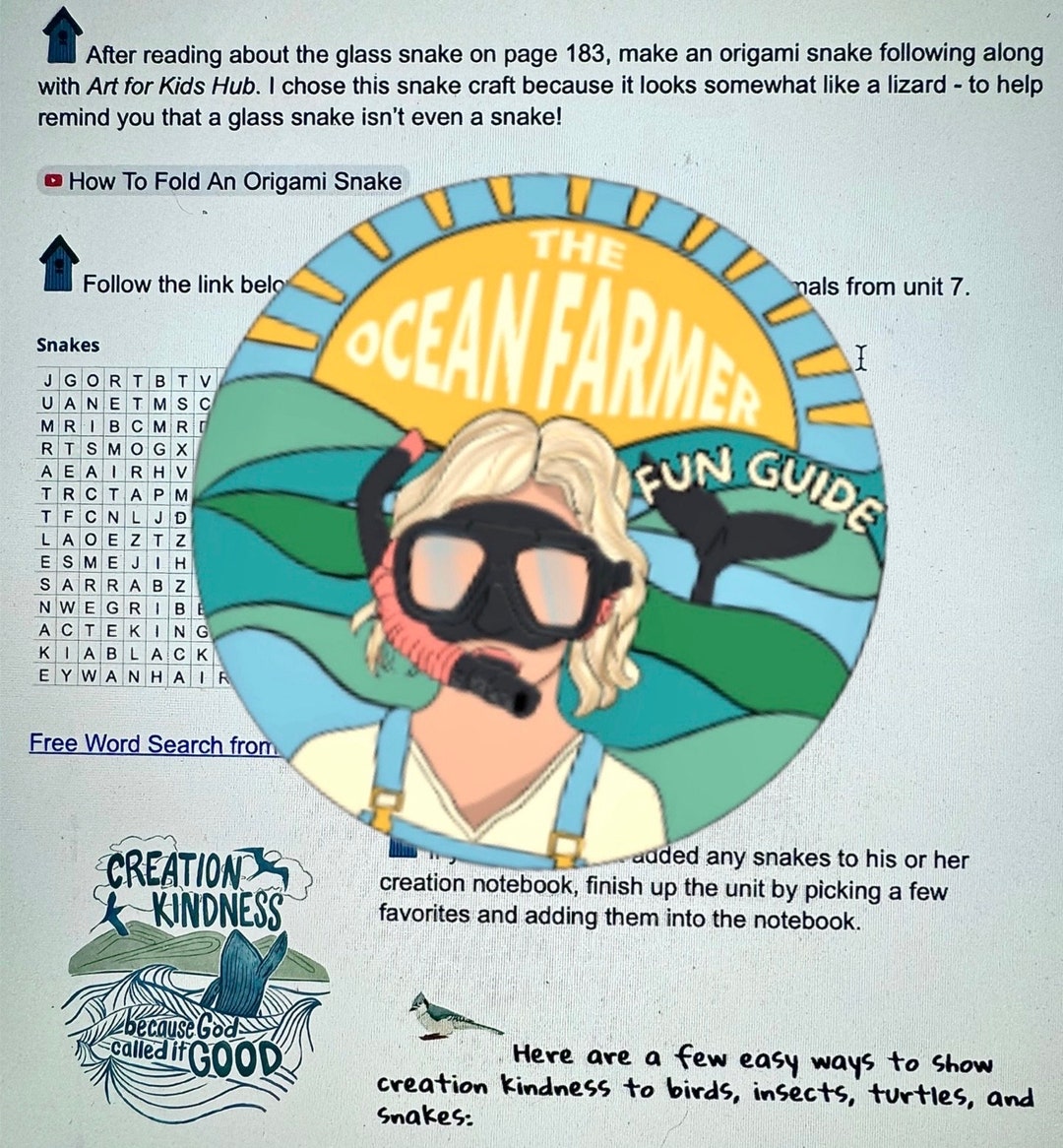 The Ocean Farmer Fun Guide, Homeschool Curriculum to Use With Book 4 of ...